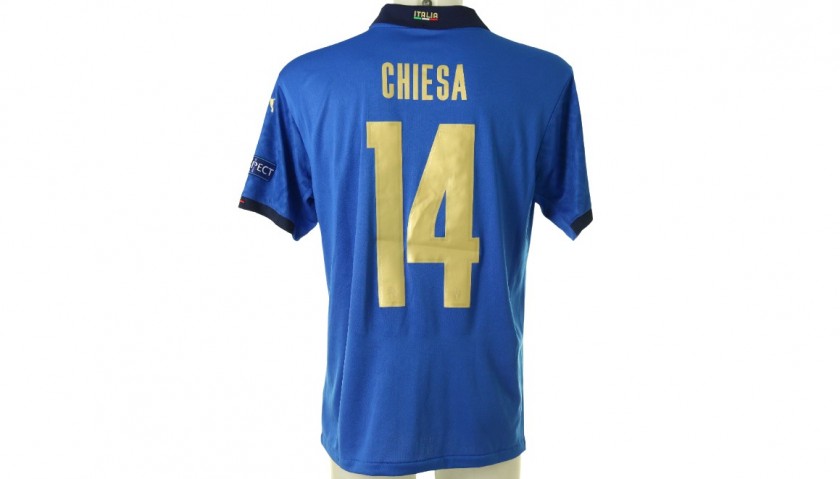 Chiesa's Match Shirt, Italy-England 2021 - CharityStars
