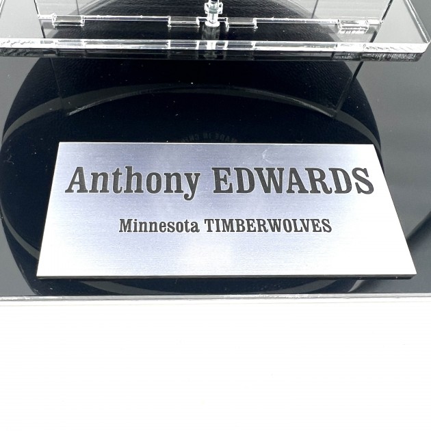 Anthony Edwards Signed Minnesota Timberwolves Basketball with Display ...