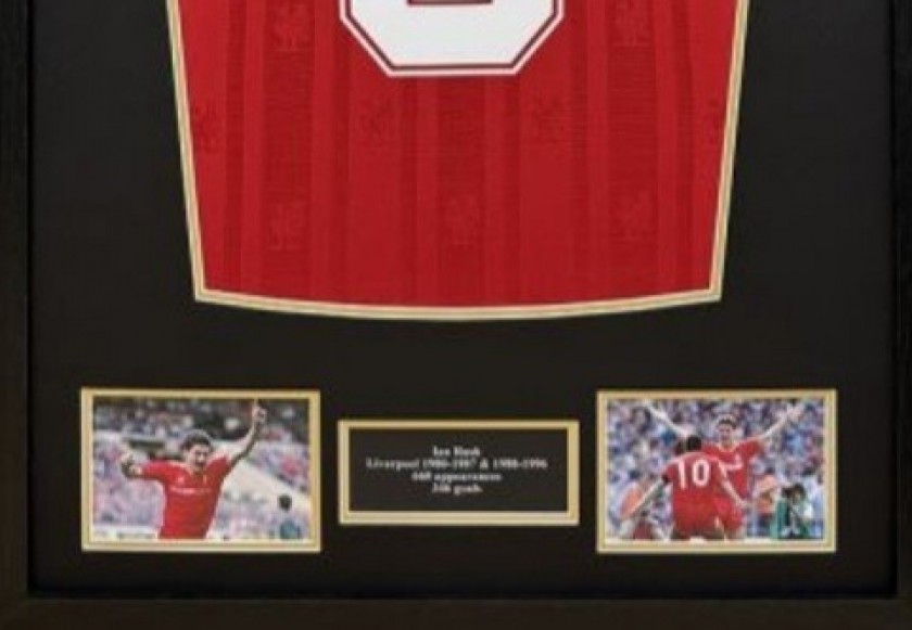 Ian Rush Liverpool Retro Shirt, Signed and Framed - CharityStars