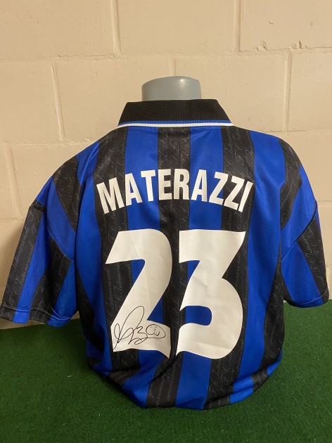 Materazzi Official Inter Signed Shirt, 1997/98 - CharityStars