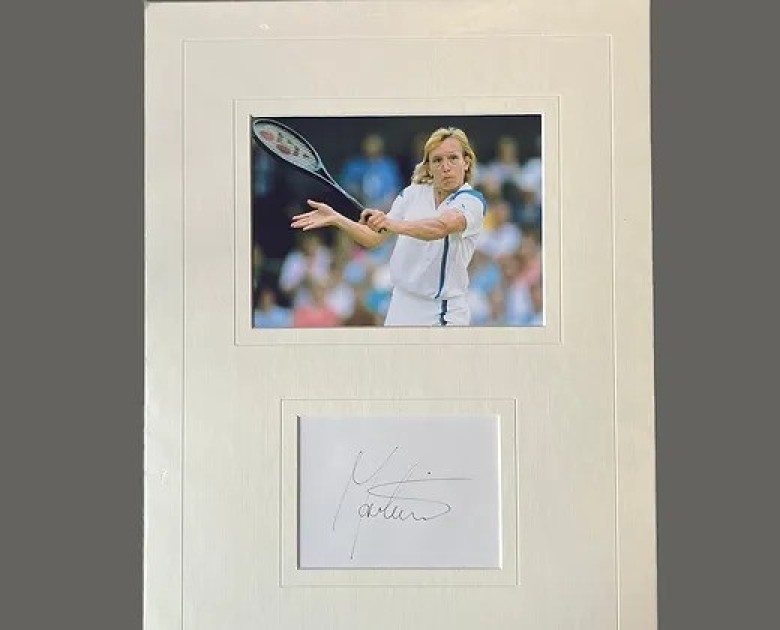 Martina Navratilova Signed Mounted Autograph Cut - CharityStars