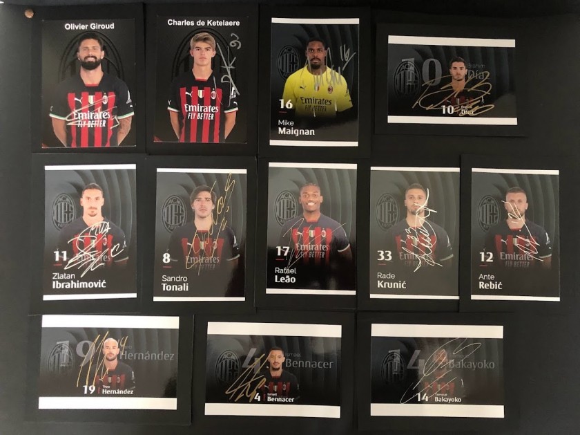 Set of Photographs Signed by AC Milan Players - CharityStars