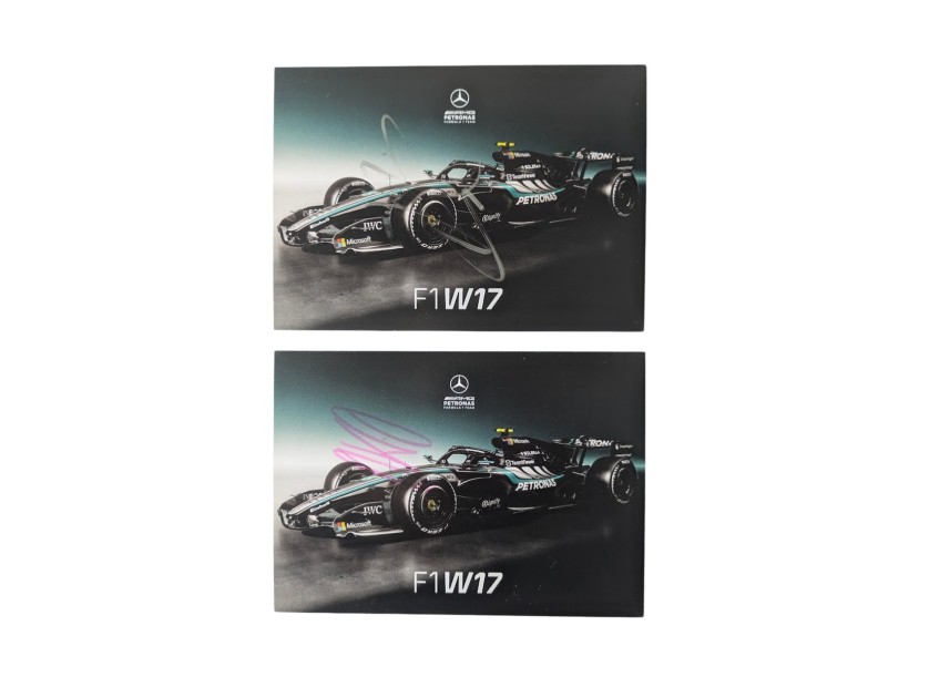 Mercedes Driver Cards - Signed by George Russell and Kimi Antonelli ...
