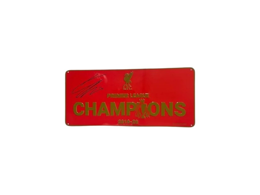 Jurgen Klopp Signed Liverpool Premier League Champions Road Sign ...
