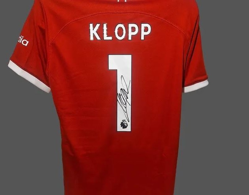 Jurgen Klopp's Liverpool 2023/24 Signed Official Shirt - CharityStars