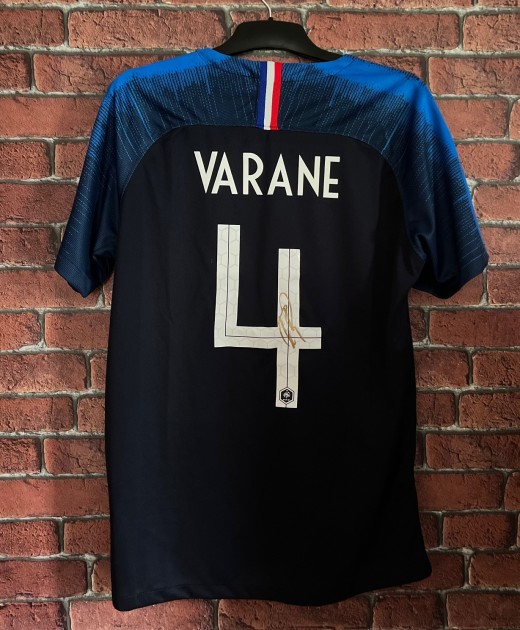 Raphaël Varane's France World Cup Winners 2018 Signed Shirt - CharityStars