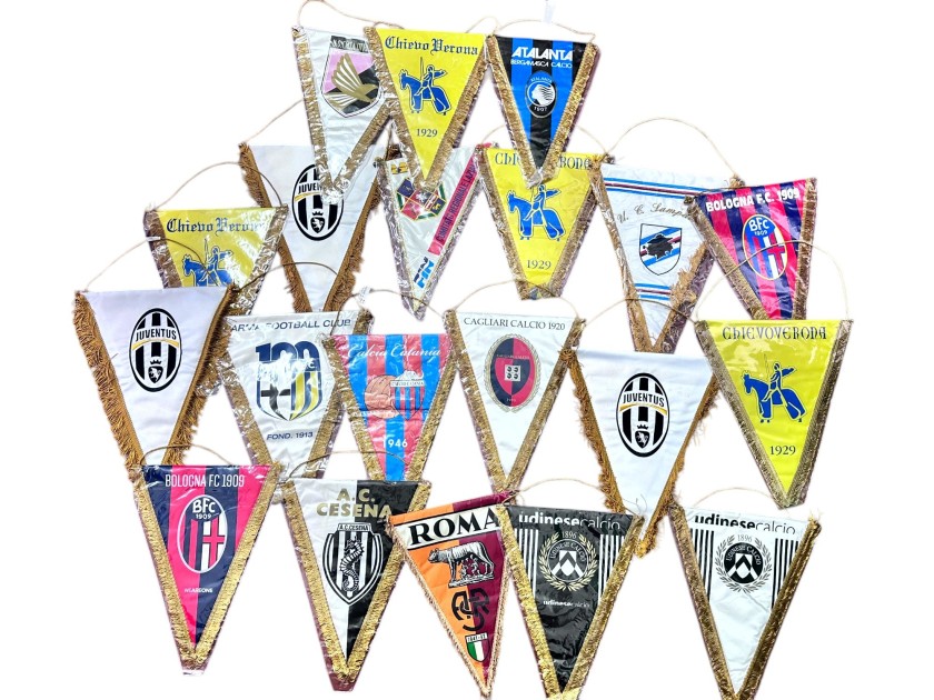 Italian Teams' Collection of Twenty Official Pennants - CharityStars
