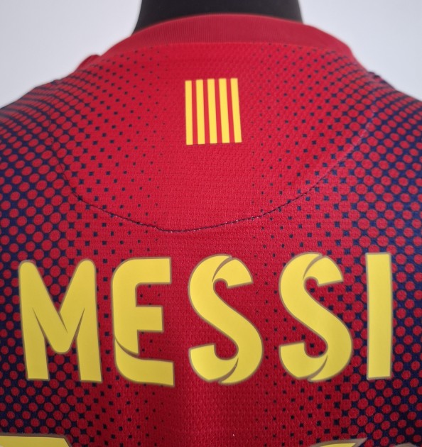 Lionel Messi's FC Barcelona 2012/13 Signed Replica Shirt - CharityStars