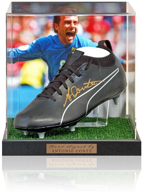 Antonio Conte Signed Football Boot Presentation - CharityStars
