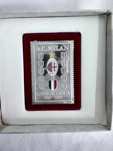 Milan's Official Commemorative Stamp, Champions of Italy 1987/88 ...