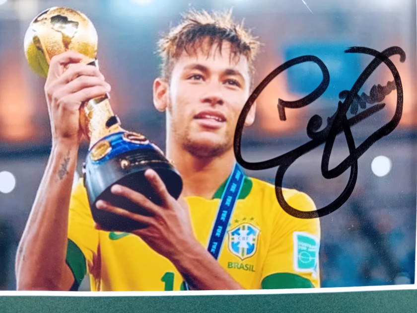Neymar Jr - Brazil Signed Photo Display - CharityStars