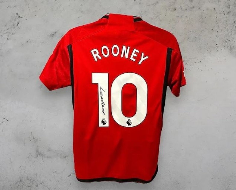 Wayne Rooney's Manchester United 2023/24 Signed and Framed Shirt ...