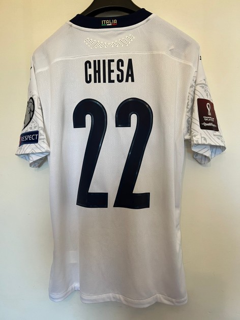 Chiesa's Match Shirt, Bulgaria-Italy 2021 - CharityStars