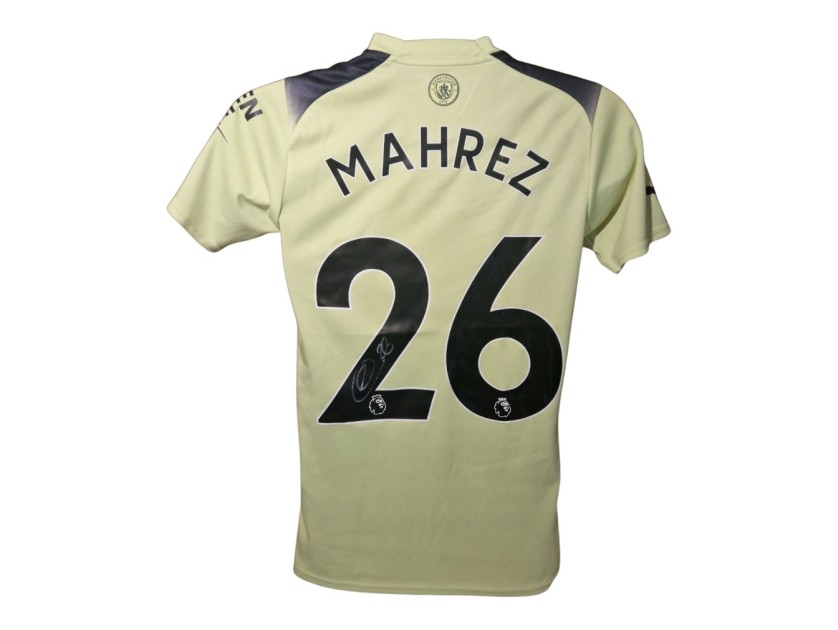 Riyad Mahrez Manchester City 2022/23 Signed Official Third Shirt ...
