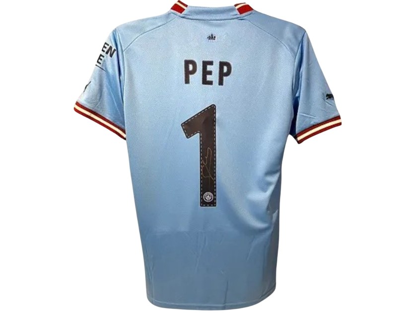Pep Guardiola's Manchester City 2022/23 Champions League Signed And ...