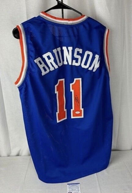 Jalen Brunson New York Knicks Signed Custom Jersey - CharityStars