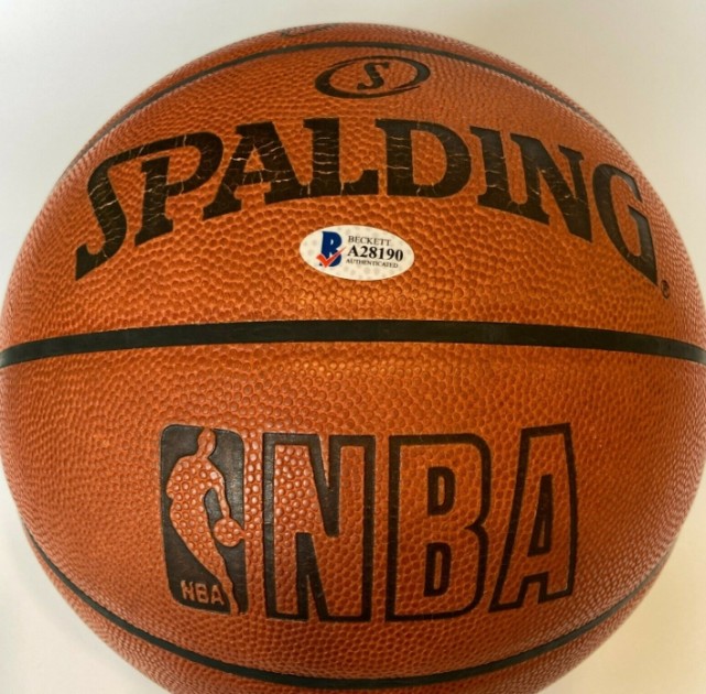 Lebron James Signed Game Used Spalding NBA Basketball - CharityStars