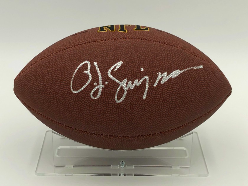 O.J. Simpson Signed Football In Display Case - CharityStars