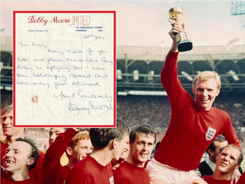 Bobby Moore England World Cup Winning Legend Signed Display - CharityStars