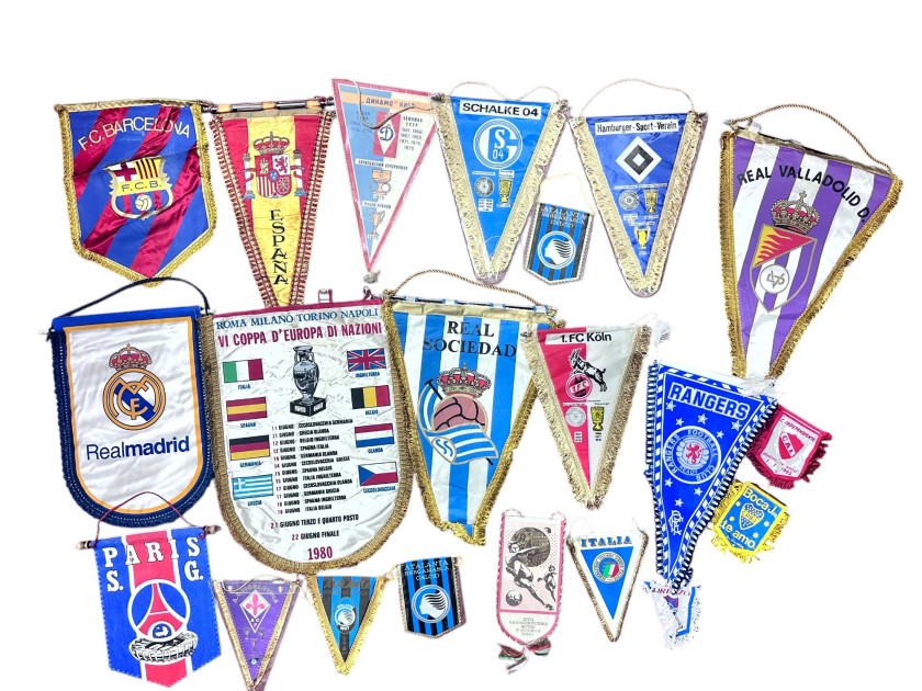 Collection of Twenty Mixed Official Pennants, 1980/90s - CharityStars