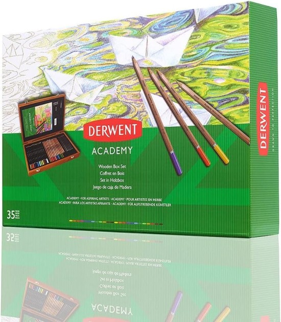 Derwent Academy - Drawing Wooden Box Kit - CharityStars