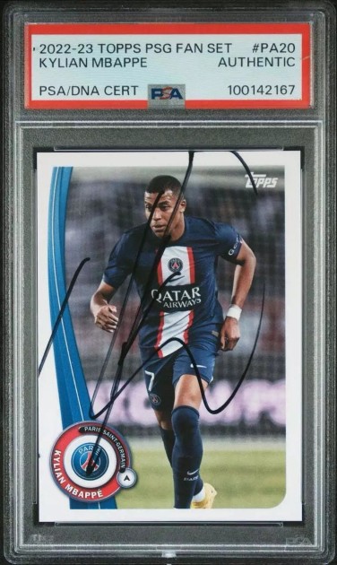 Kylian Mbappé Signed PSG Card – 2022-23 Topps Fan Set #PA20 - CharityStars