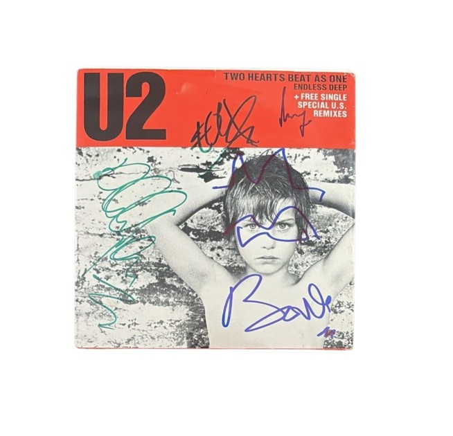 U2 Signed Vinyl 45 - CharityStars
