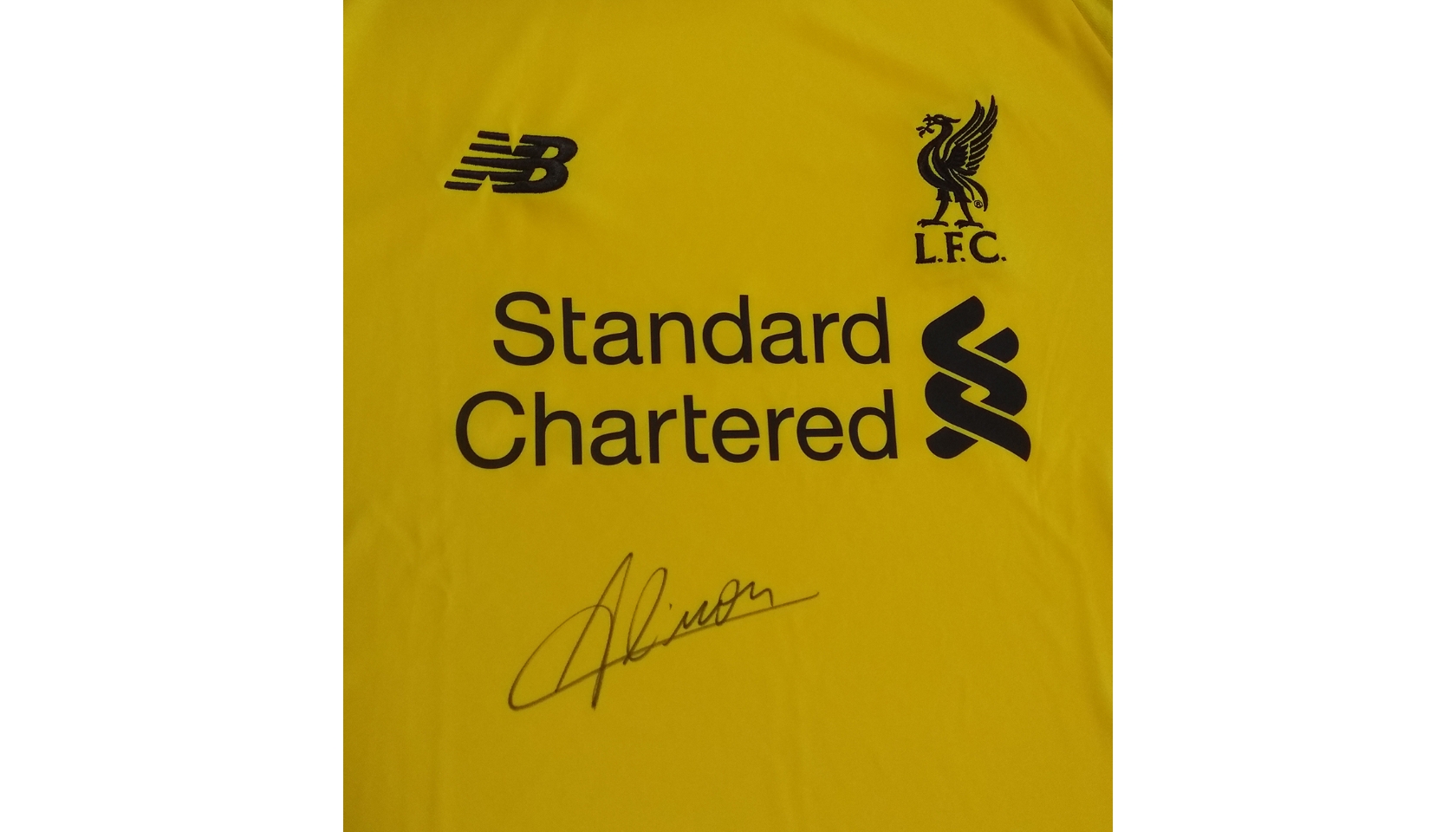 Alisson Becker Signed Liverpool FC 18/19 Home Goalkeeper Shirt ...
