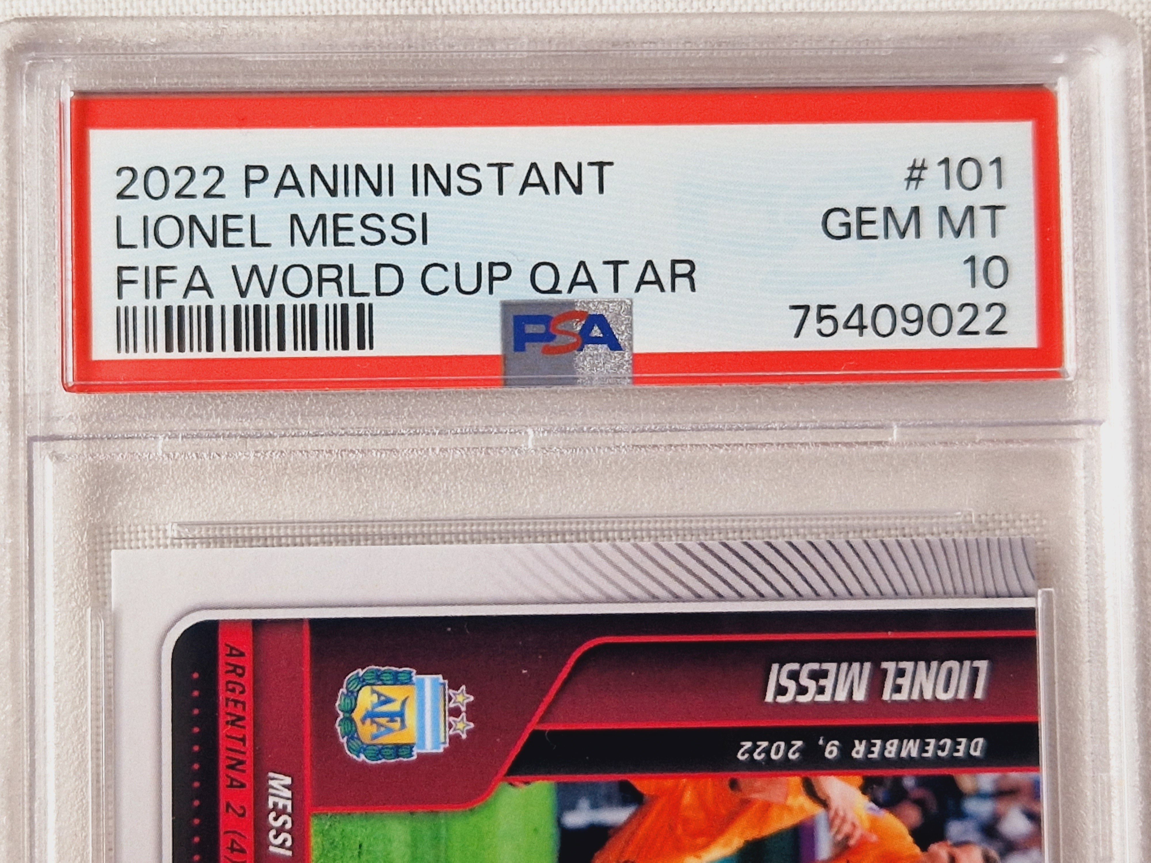 Card Lionel Messi FIFA World Cup Panini Instant 2022 - CharityStars