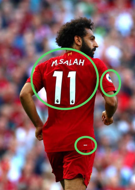 Maglia gara Mohamed Salah Liverpool vs Arsenal 2019 indossata, Premier ...