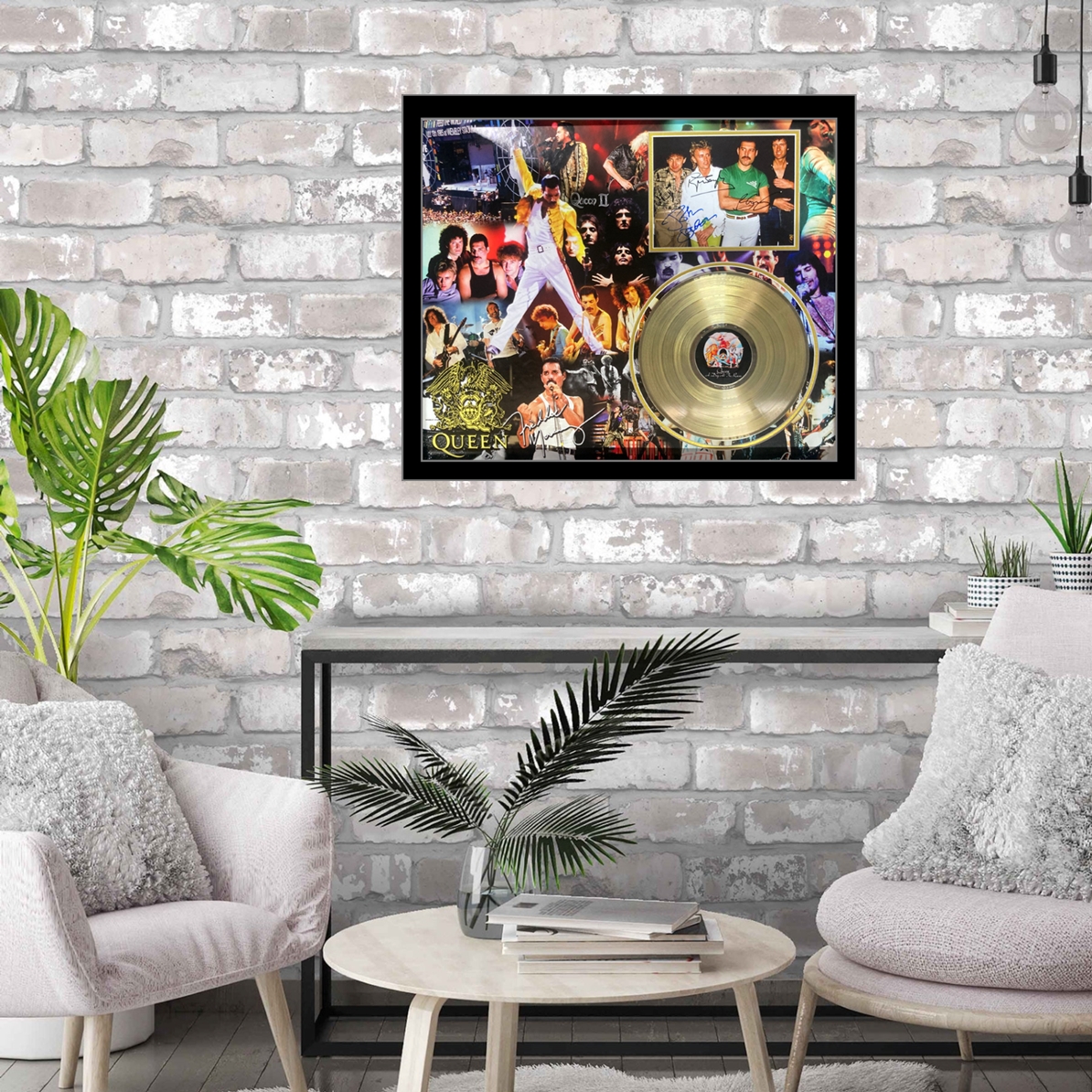 Queen Signed and Framed Gold Disc Display - Limited Edition - CharityStars