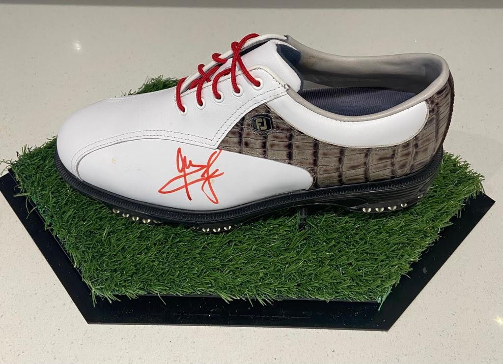Rafa Cabrera Bello Signed Golf Shoe in Display Case - CharityStars