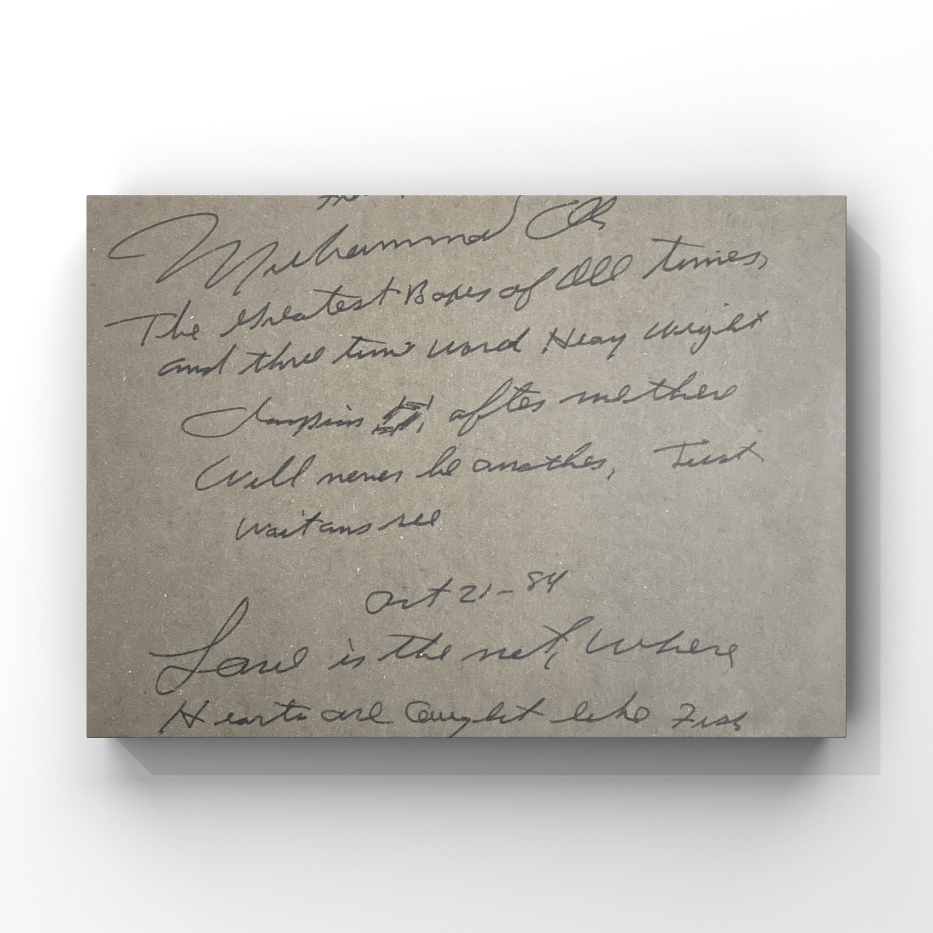 Muhammad Ali Signed Photo Display with Hand-Written Letter - CharityStars
