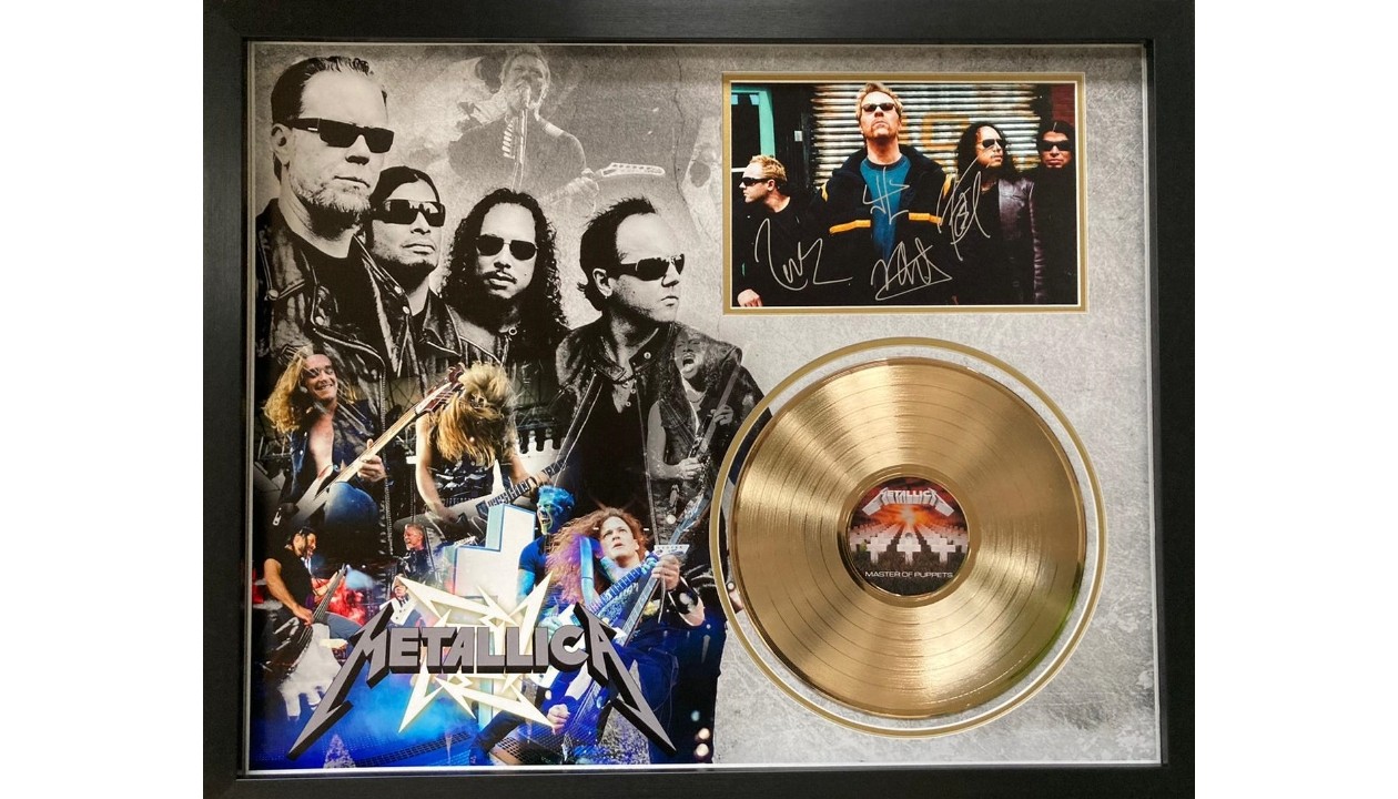 Set of Six Signed and Framed Gold Disc Displays - CharityStars
