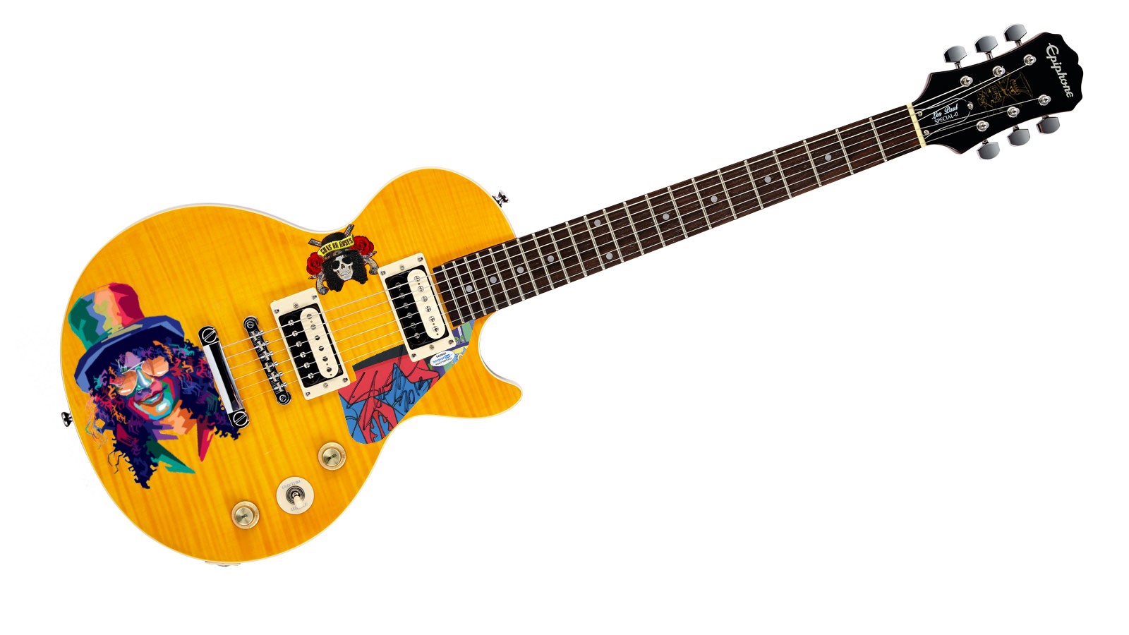 Slash Signed Signature Model Epiphone Les Paul Guitar - CharityStars
