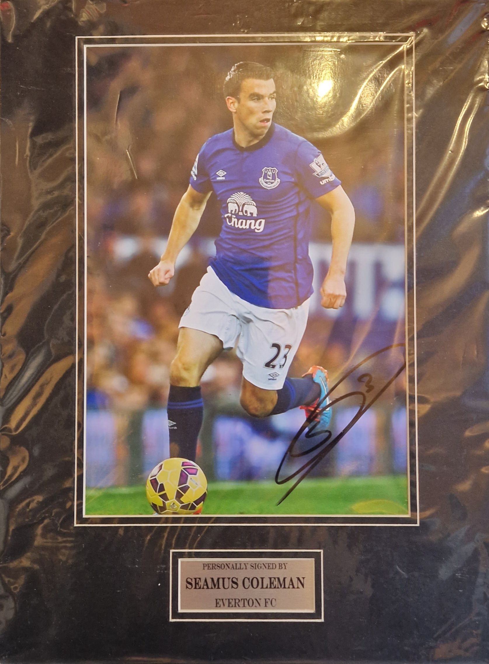 Séamus Coleman's Everton Signed and Mounted Picture - CharityStars