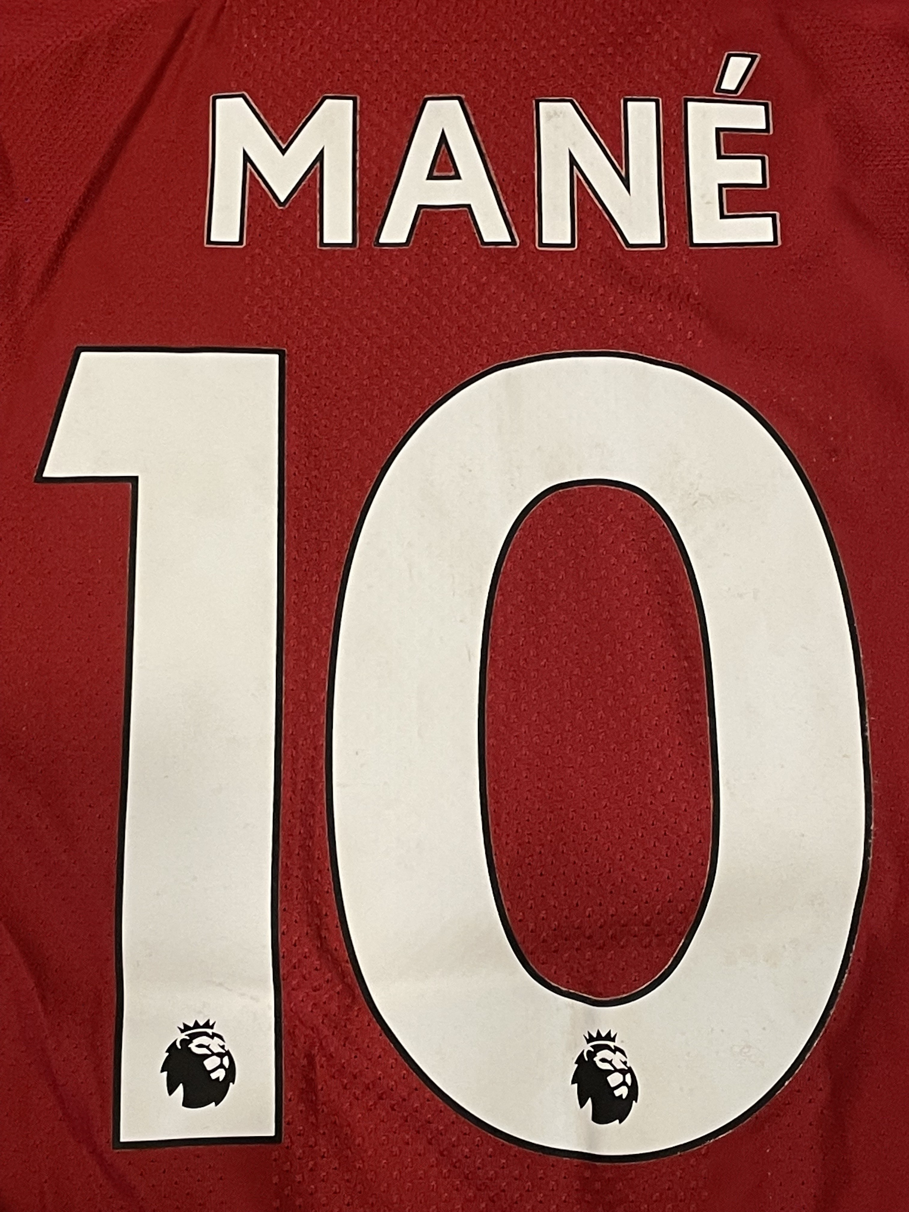 Sadio Mane Liverpool FC Worn and Unwashed Shirt, PL Champions 2019-20 ...