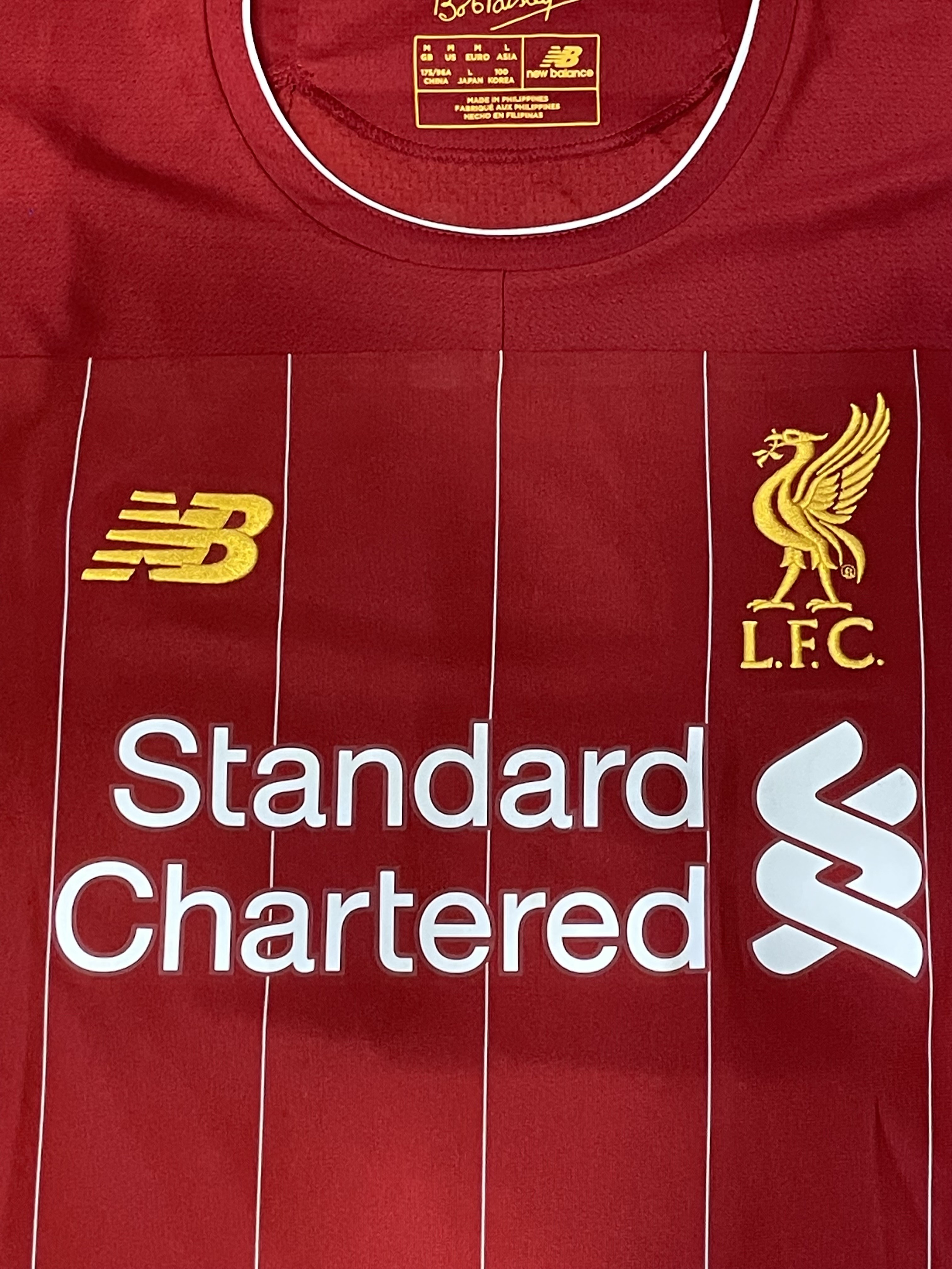 Sadio Mane Liverpool FC Worn and Unwashed Shirt, PL Champions 2019-20 ...