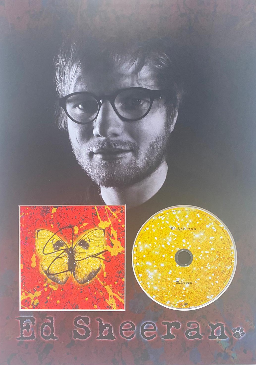 Ed Sheeran Signed and Mounted CD - CharityStars