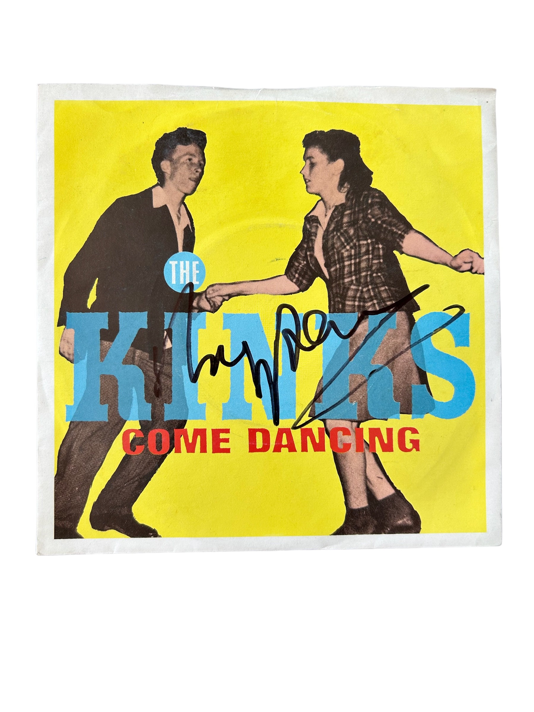The Kinks Signed Come Dancing Vinyl 45 Single - CharityStars