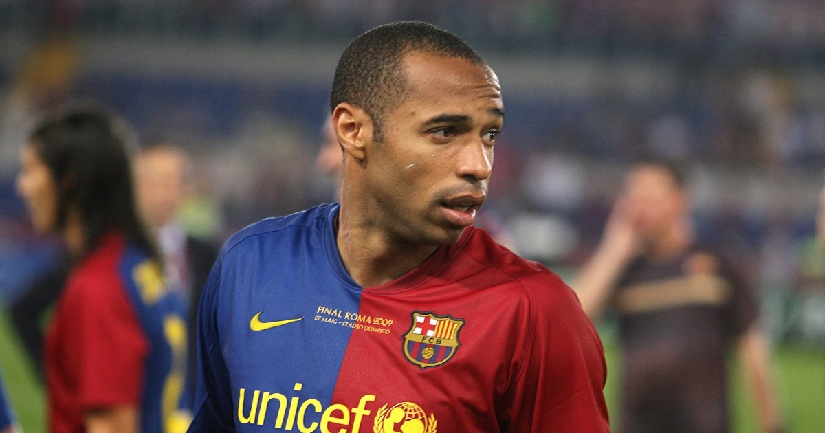 Henry's Barcelona Worn Shirt, Rome Final 2009 - CharityStars