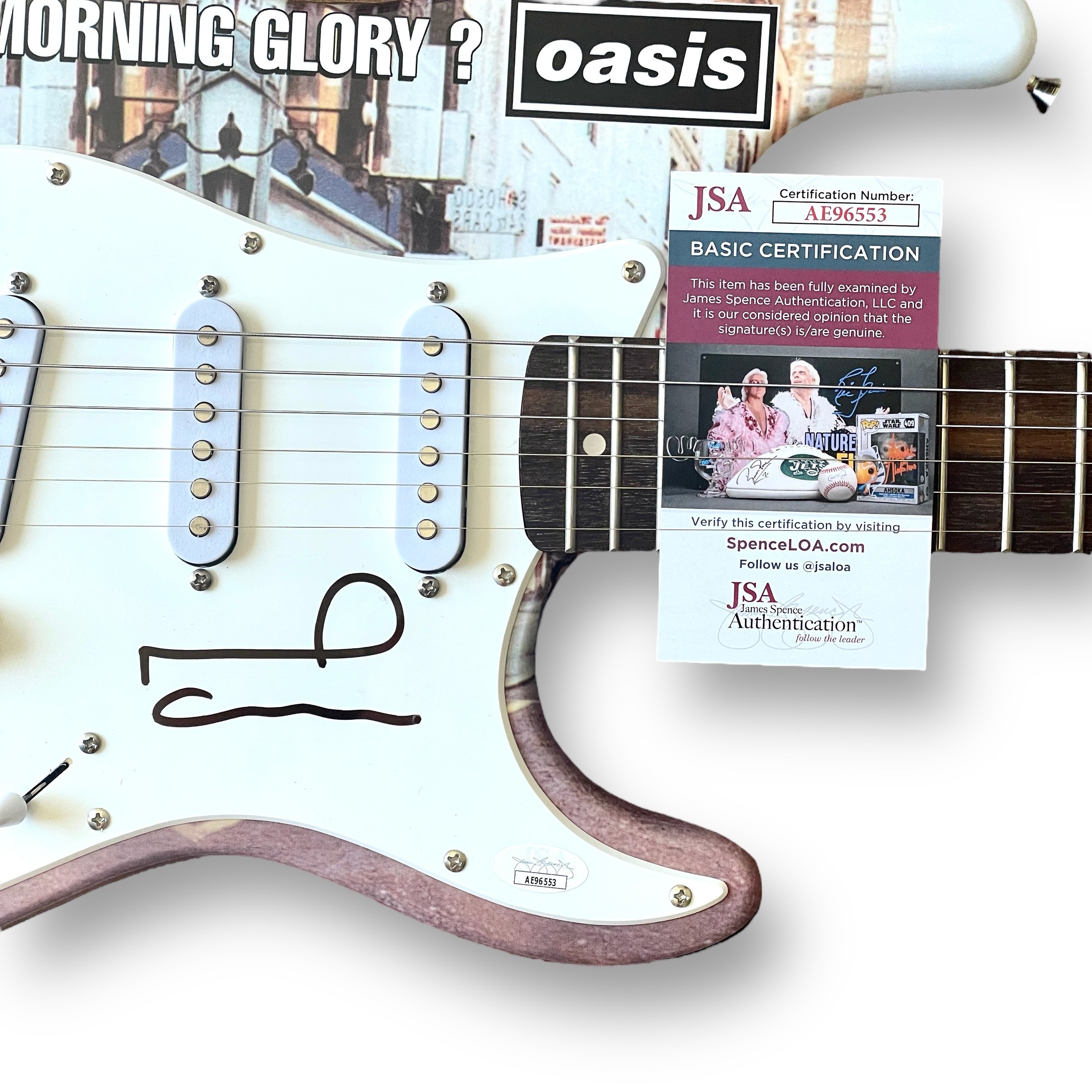 Noel Gallagher Signed Custom Wrapped Oasis Electric Guitar - CharityStars