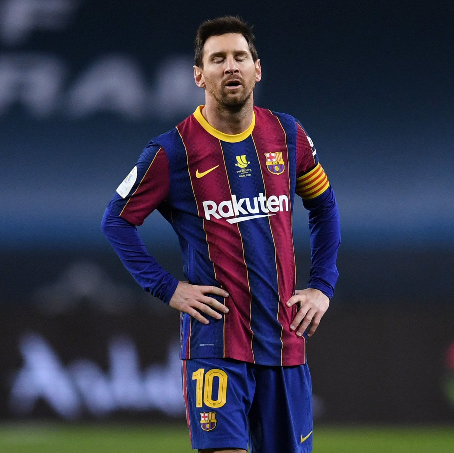 Messi's Barcelona Signed Match Shirt, Supercopa de Espana 2021 ...