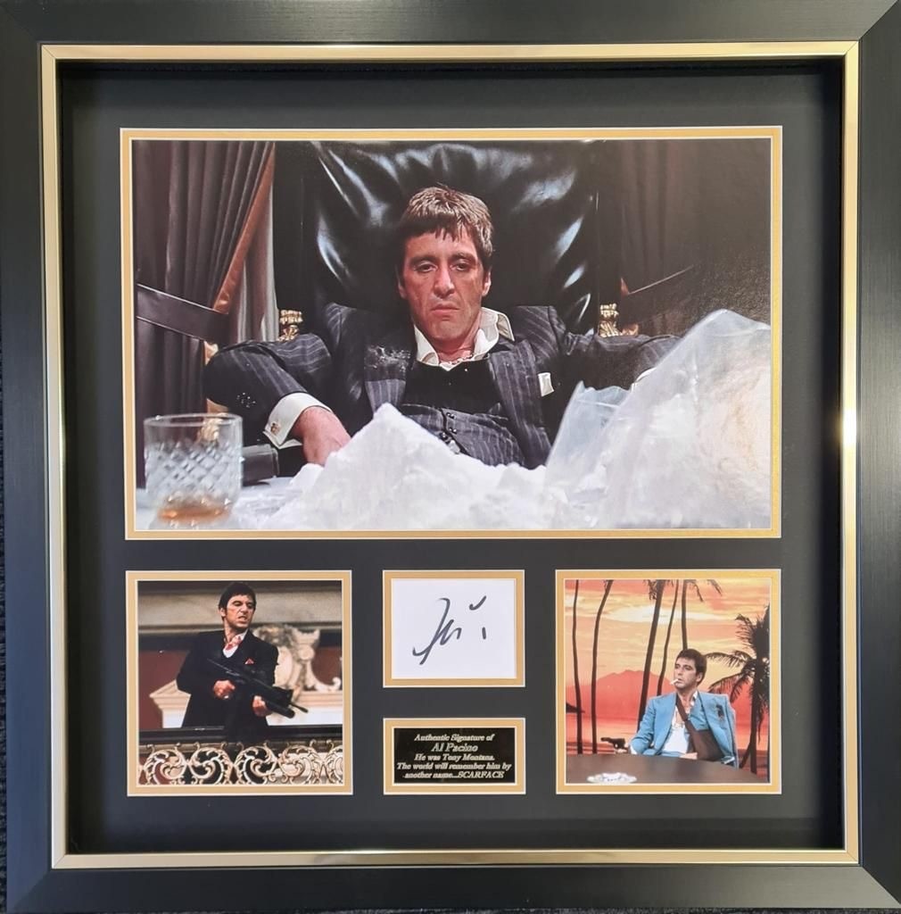 Al Pacino Signed Scarface Photo Display - CharityStars