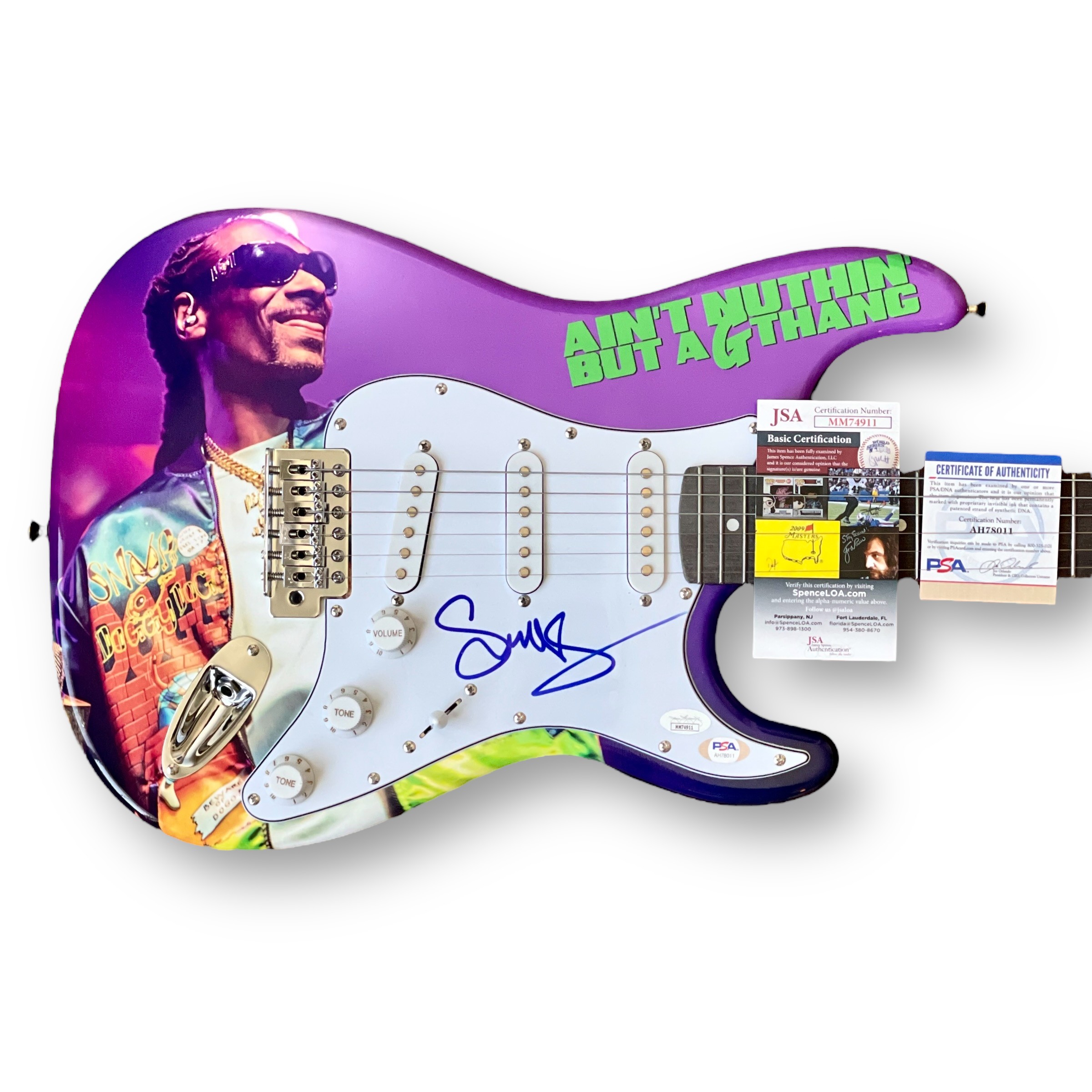 Snoop Dogg Signed Custom Wrapped Electric Guitar - CharityStars