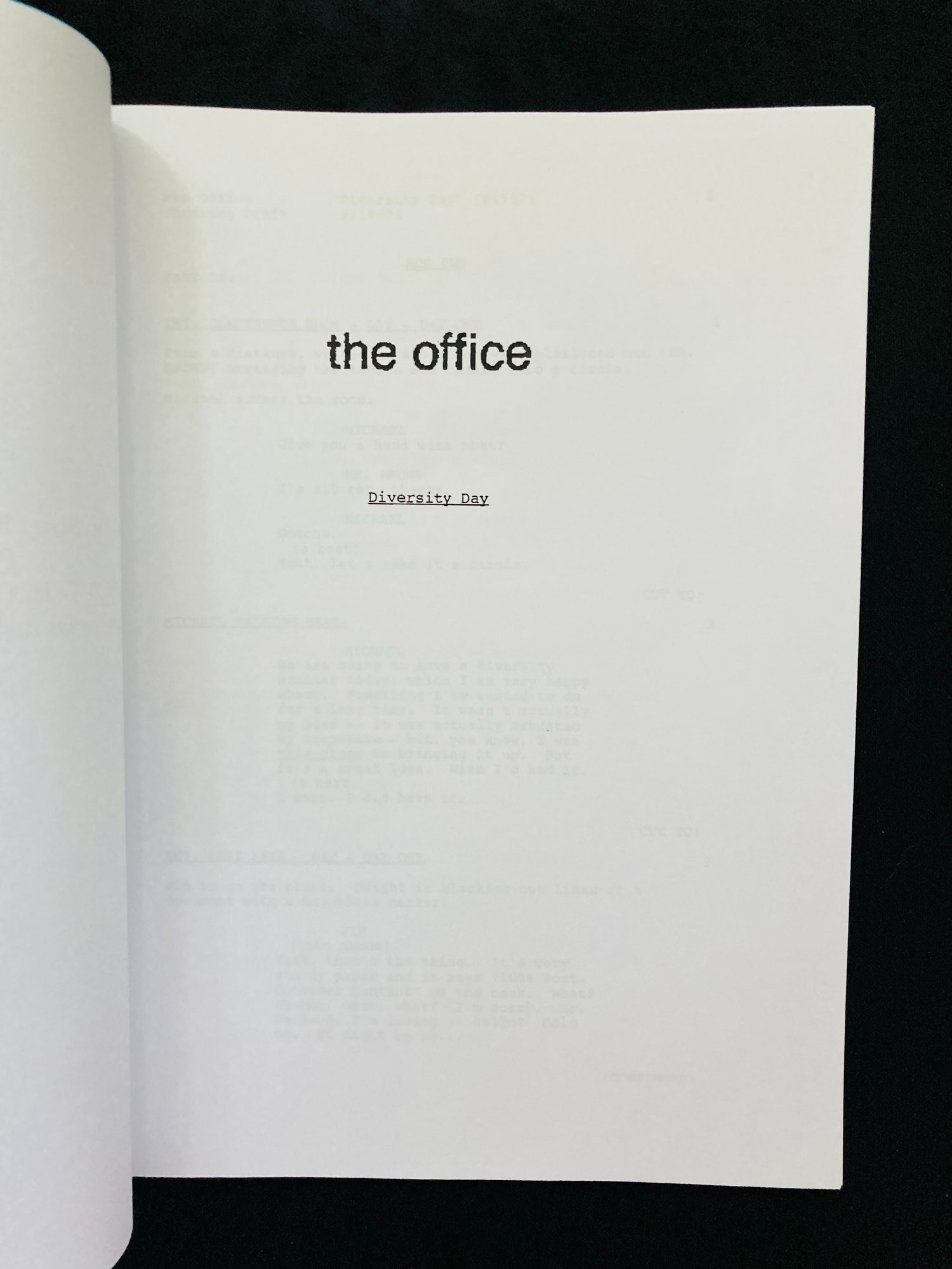 The Office - Original Script - CharityStars
