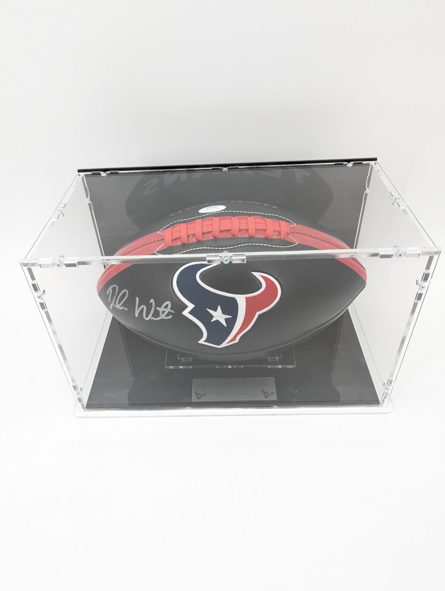 Deshaun Watson Signed Football in Display Case - CharityStars