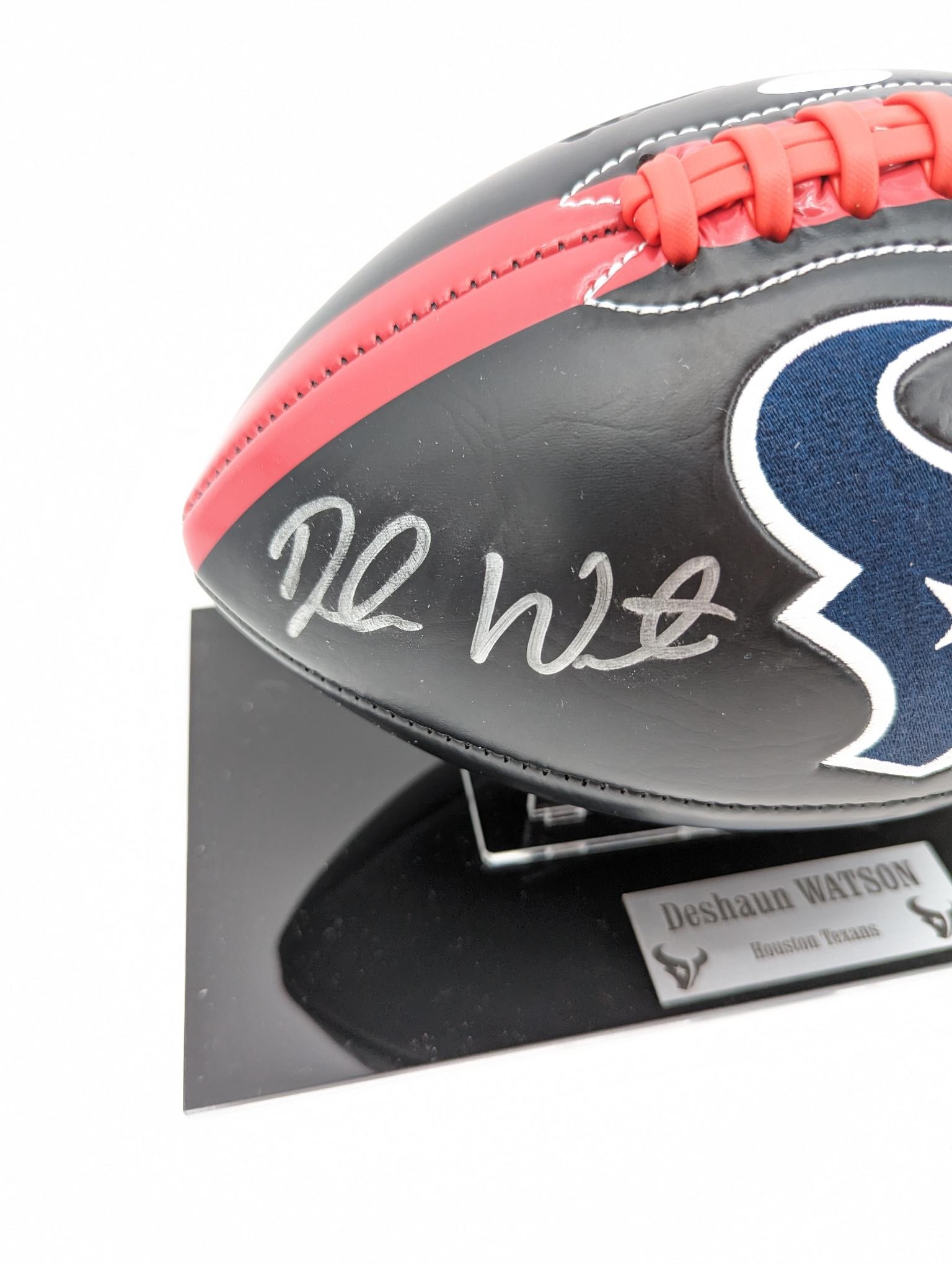 Deshaun Watson Signed Football in Display Case - CharityStars