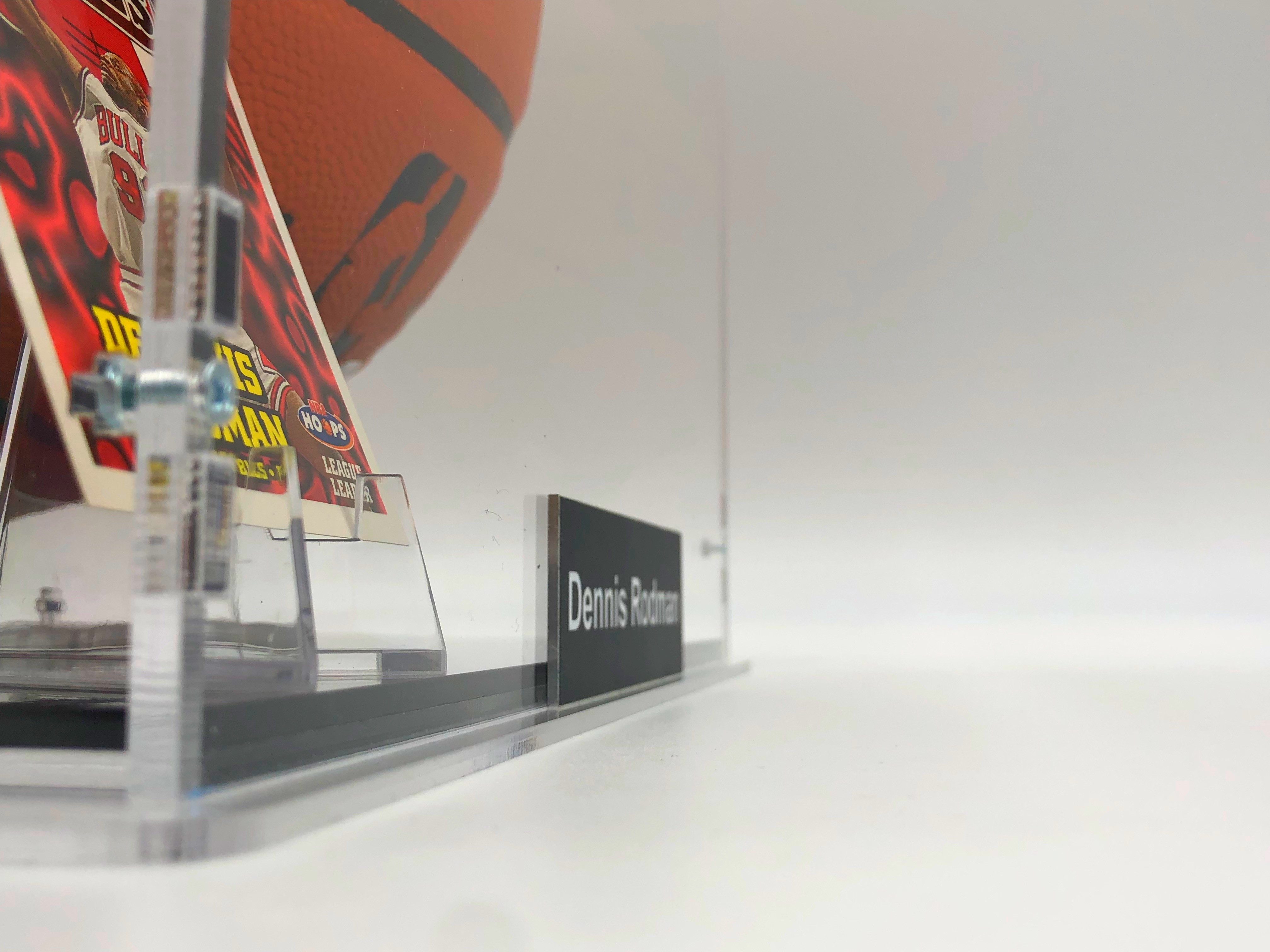 Dennis Rodman Signed Basketball In Display Case - CharityStars