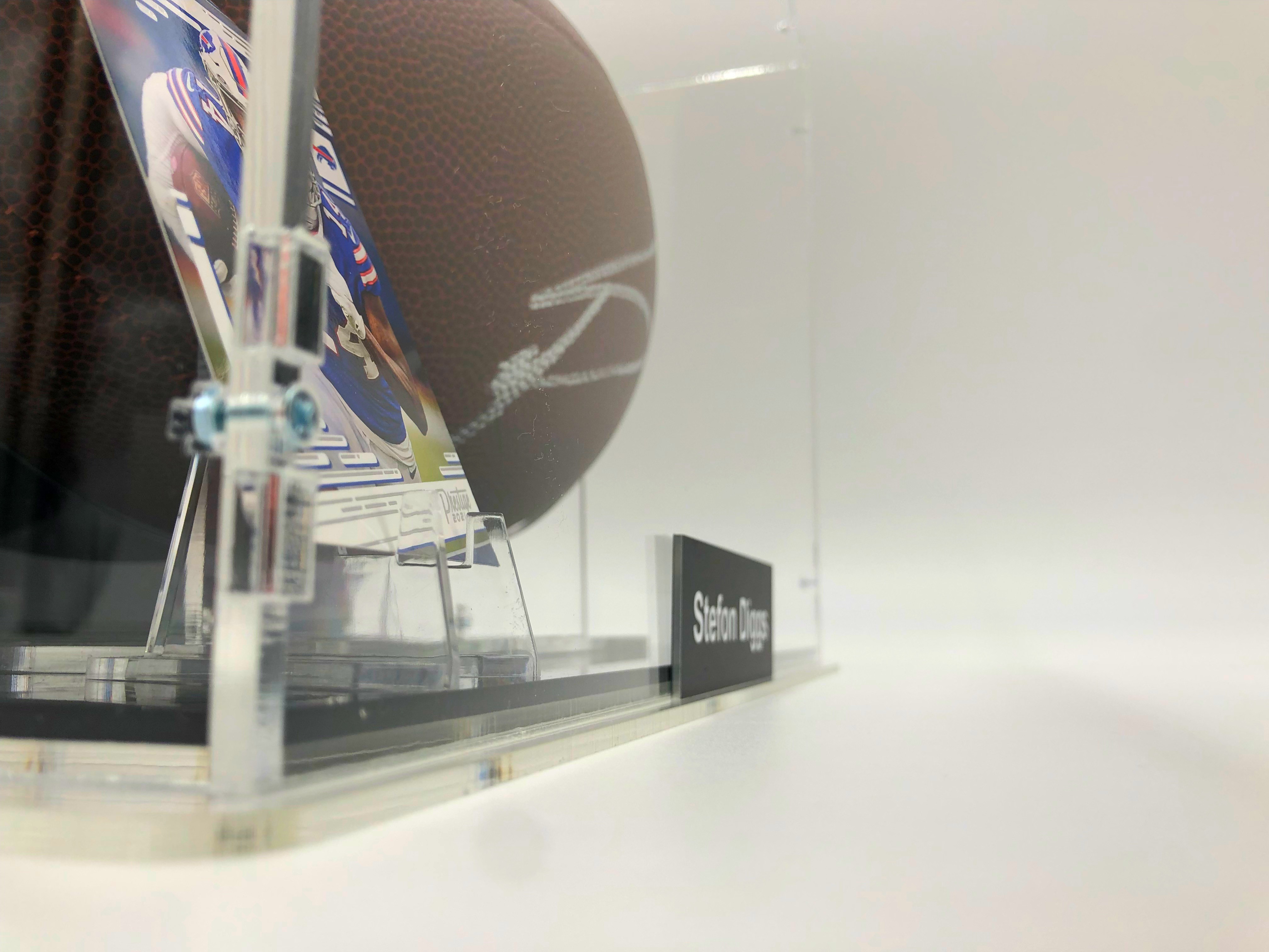 Stefon Diggs Signed Football In Display Case - CharityStars